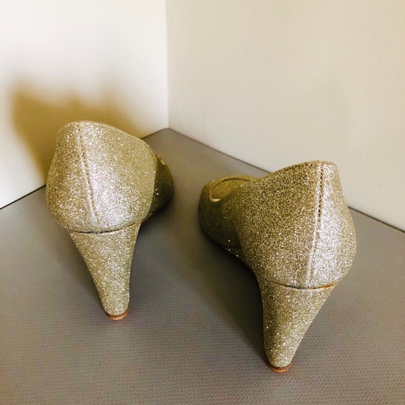 Butter Shoes | Shoes | Butter Gold Glitter Wedge Heel New | Poshmark